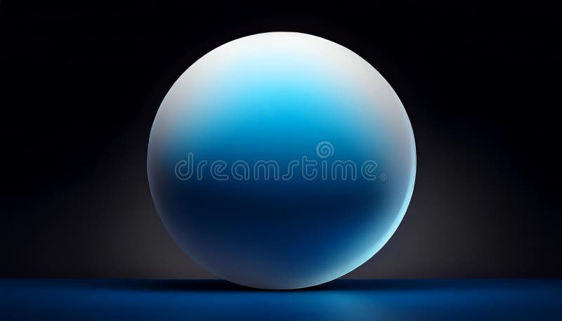Blue White Sphere Color Gradient Abstract Minimal Background on Black ...