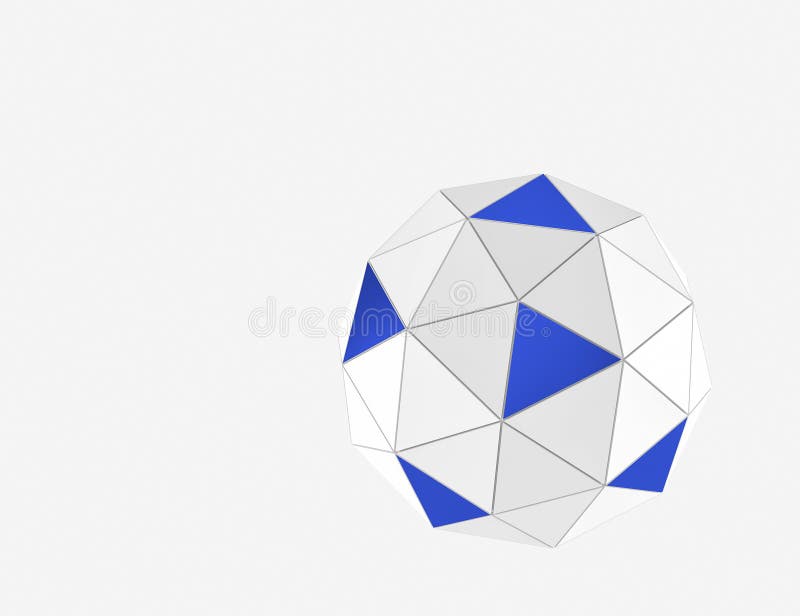 Blue and White Spheres Geometry Background. Abstract 3d Render Stock ...