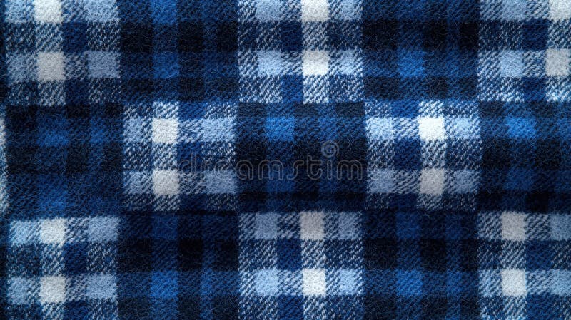 Blue and White Square Patterned Flannel Textile Fabric for Cozy ...