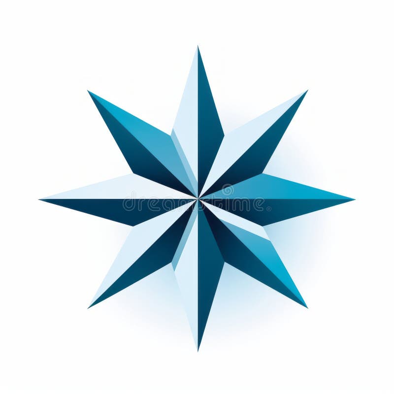 A Blue and White Star Logo on a White Background Stock Illustration ...