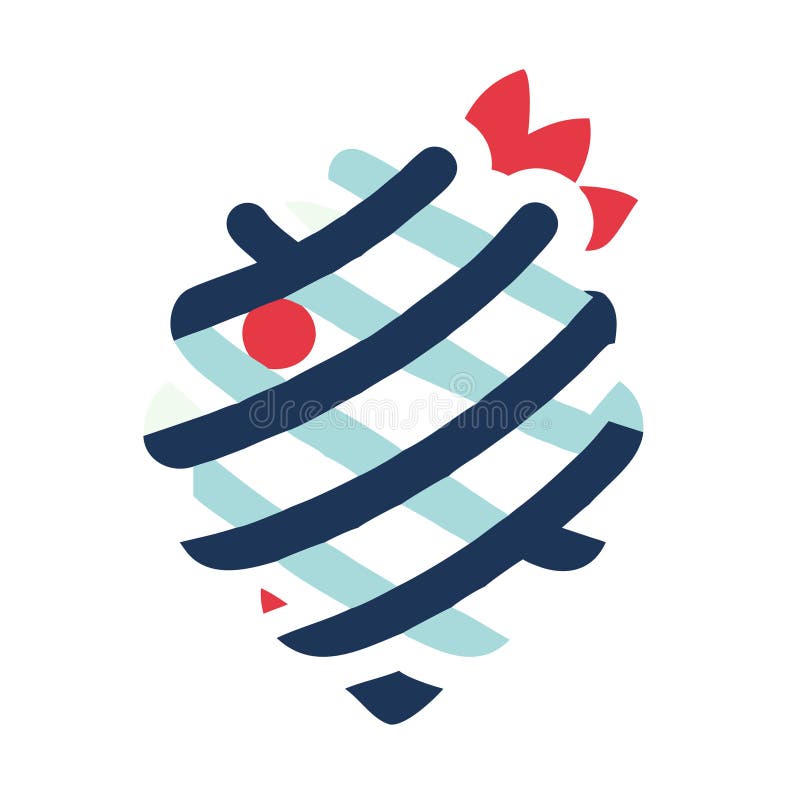 A Blue and White Striped Fish with a Red Dot on it Stock Photo ...