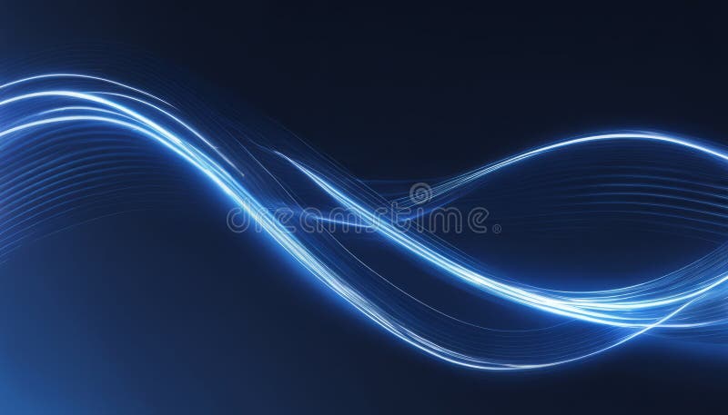 Blue and White Swirling Lines in the Dark Stock Illustration ...