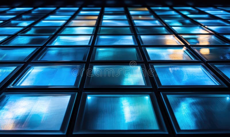 A Blue and White Tile Floor with a Blue and White Pattern Stock Image ...