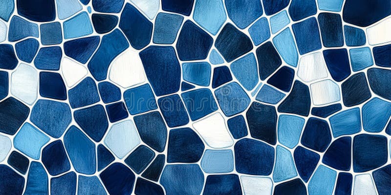 Blue and White Tile Pattern Stock Photo - Image of green, square: 381790062
