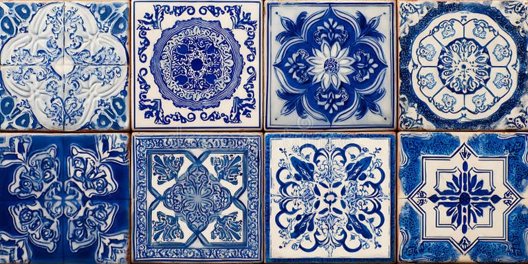 Blue and White Tile Patterns Elegant Ceramic Designs for Home Decor ...