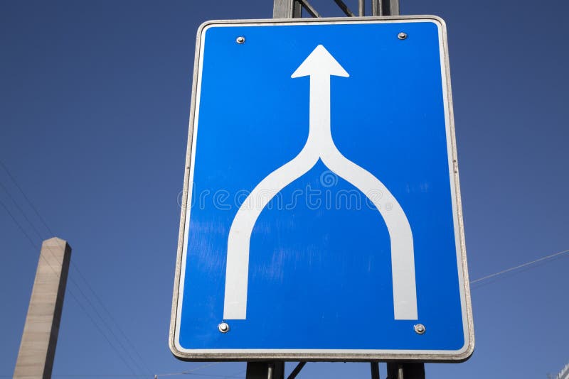 Traffic Merging Sign stock photo. Image of road, traffic - 191564256