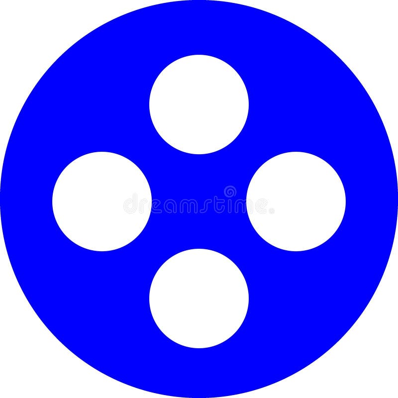 Blue and White Vector Graphic of a Map Symbol Denoting a Viewpoint ...