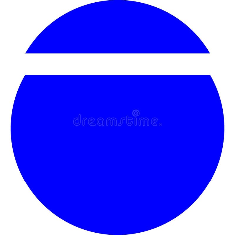 Blue and White Vector Graphic of a Circle Cut into Segments and Moved ...