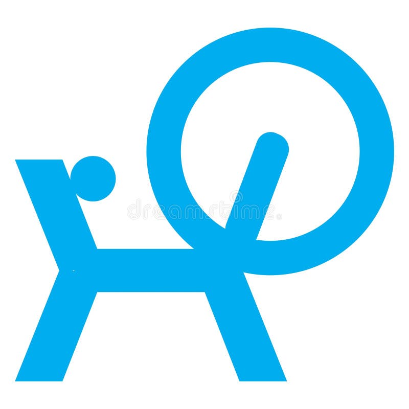 Blue and White Vector Graphic of a Map Symbol for a Craft Centre. it ...