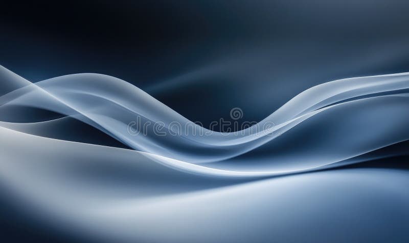 A Blue and White Wave with a Dark Background Stock Illustration ...