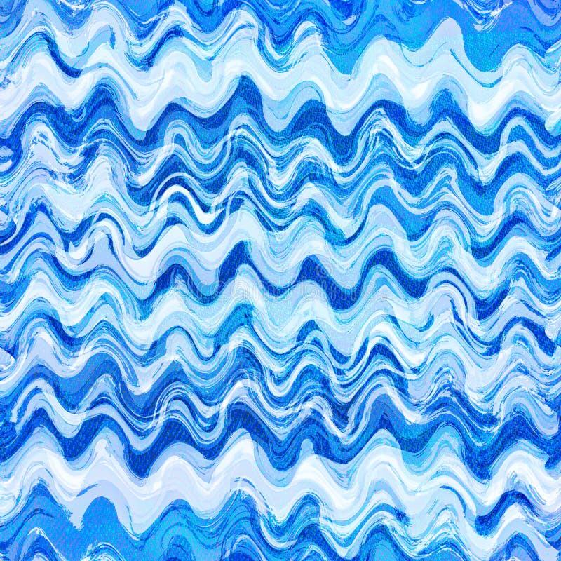 Blue and White Wave Pattern Modern Art Abstract Wallpaper Ba Stock ...