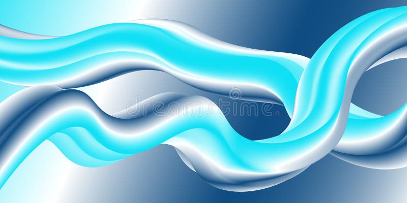 Blue and White Wavy Surface. Vector 3d Illustration. Abstract ...