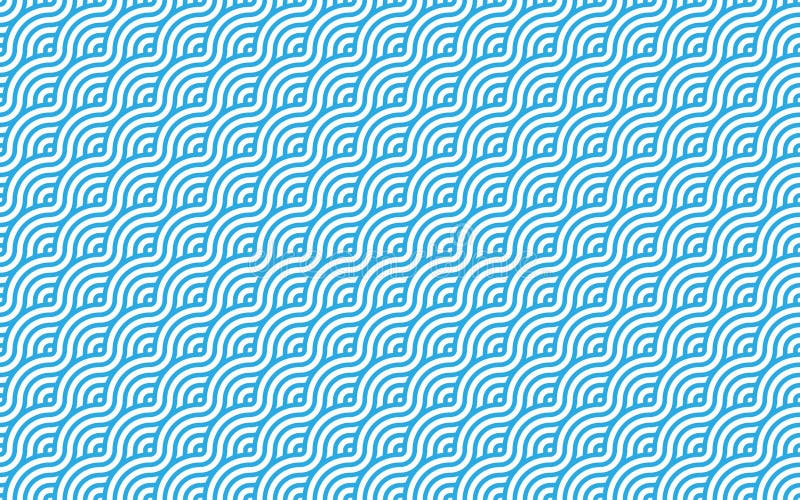 Blue and White Wavy Tile Pattern with Curved Arcs Stock Photo - Image of flow, smooth: 377903450