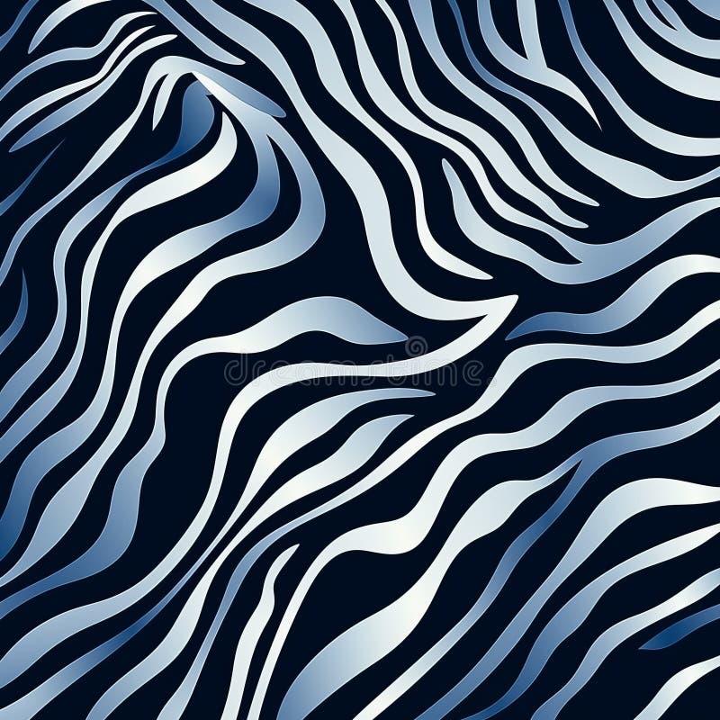 Multidimensional Zebra Print on Dark Blue Textured Background Stock ...