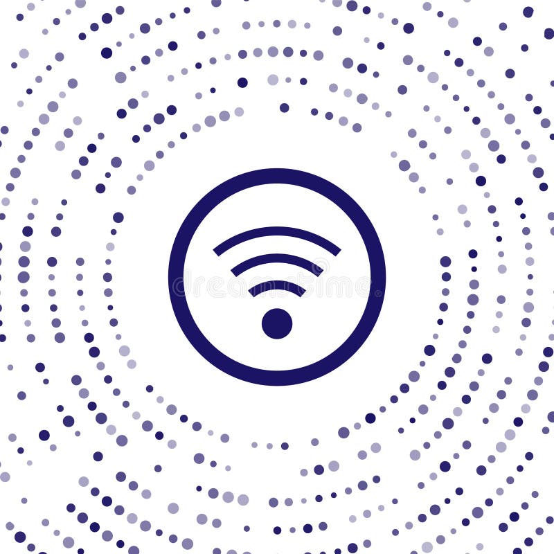 Blue Wi-Fi Wireless Internet Network Symbol Icon Isolated on White ...
