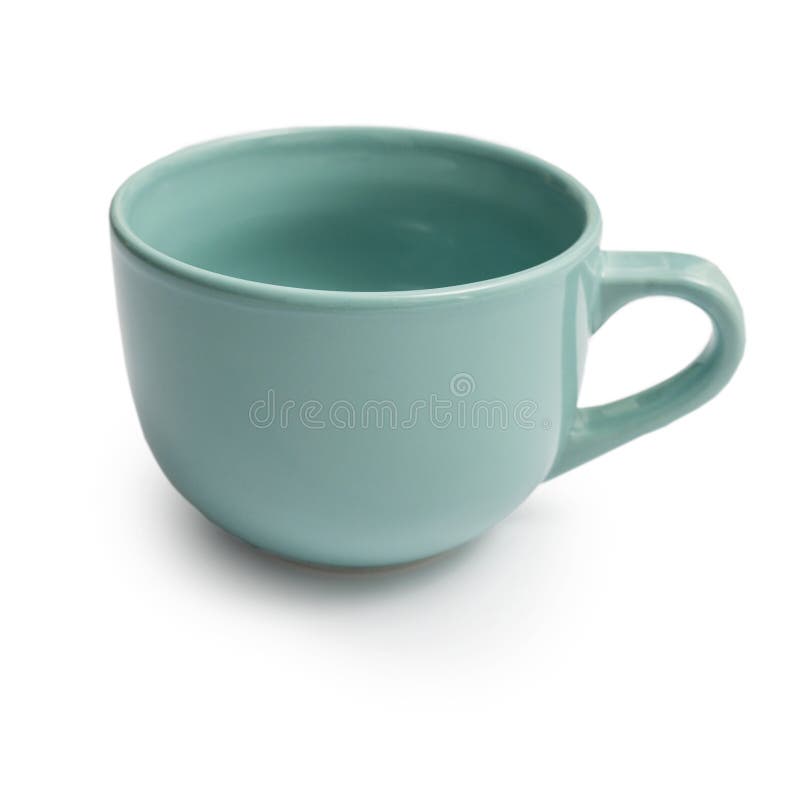 Blue Wide Mug Isolated on White Have a Gift for Valentines Day Stock ...