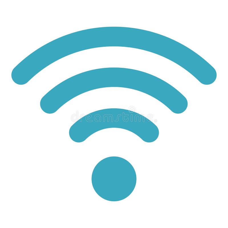 Blue icon wifi stock illustration. Illustration of sign - 18032432