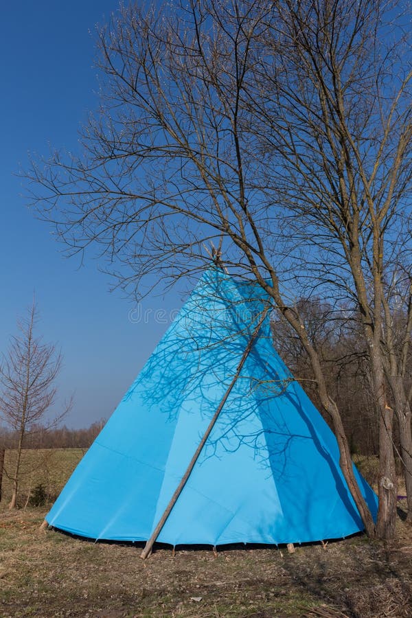 Blue wigwam stock image. Image of traditional, wigwam - 271225831