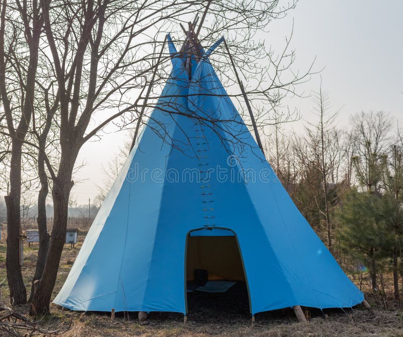 Blue wigwam stock photo. Image of shelter, culture, nature - 271225756