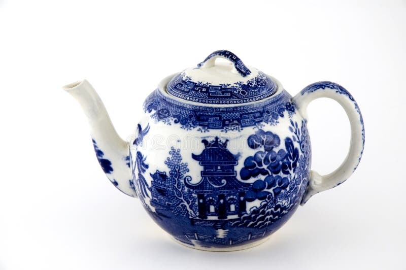 Blue Willow Teapot stock photo. Image of pour, pitcher - 1471778