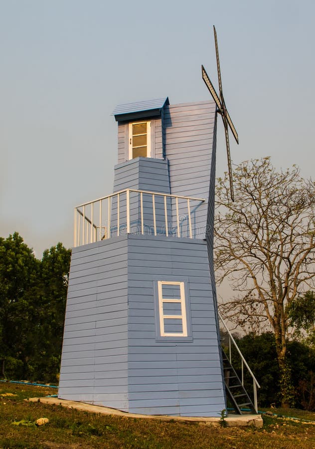 Blue windmill stock photo. Image of history, heritage - 39485494