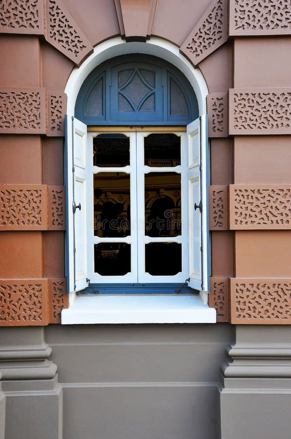 Blue window stock photo. Image of decoration, wall, clean - 18074266