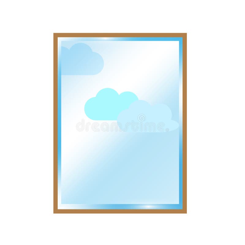 Blue Window Frame Clouds. Vector Illustration. Stock Image Stock Vector ...