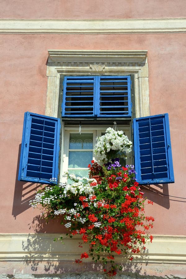 Blue window stock photo. Image of architecture, background - 76235584