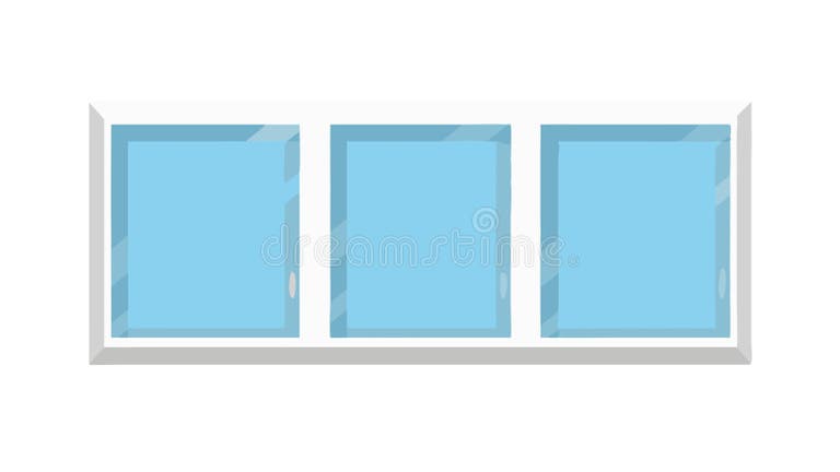 Blue Window Panes Icon for Architecture or Views, Vector Design ...
