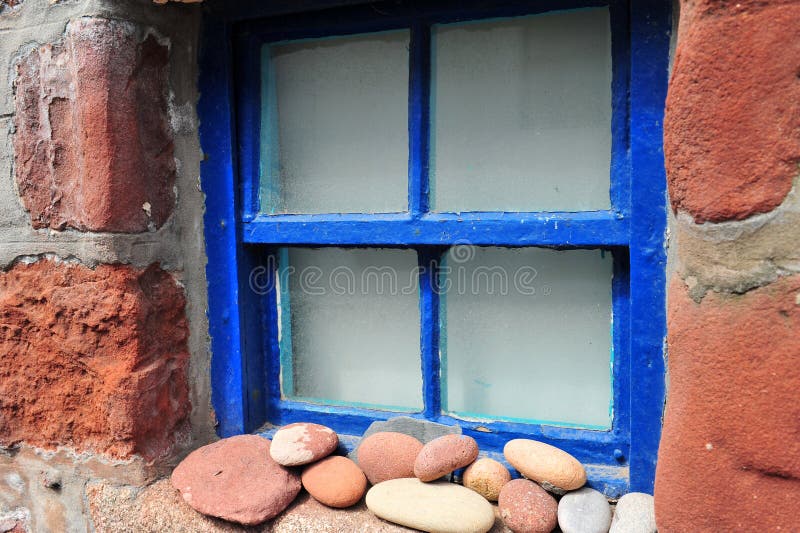 Blue window stock photo. Image of flint, blue, pebbles - 57098470