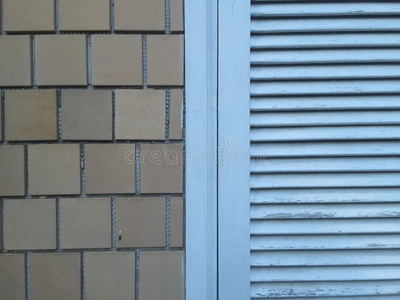 Blue window shutter stock image. Image of louver, covering - 57588633