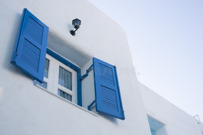 Blue Windows stock image. Image of europe, traditional - 30109661
