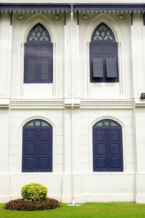The blue window stock image. Image of people, house, exterior - 37746941