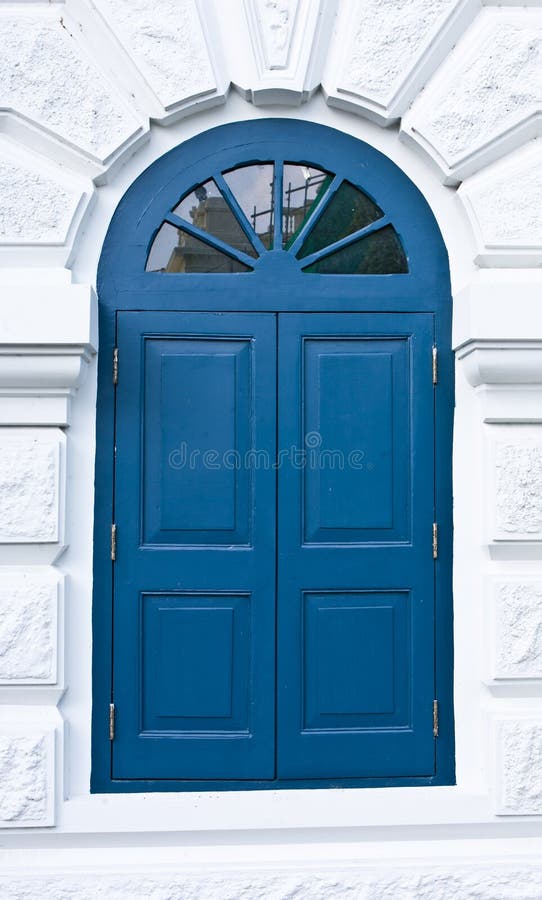Blue windows stock photo. Image of santorini, ancient - 22717436
