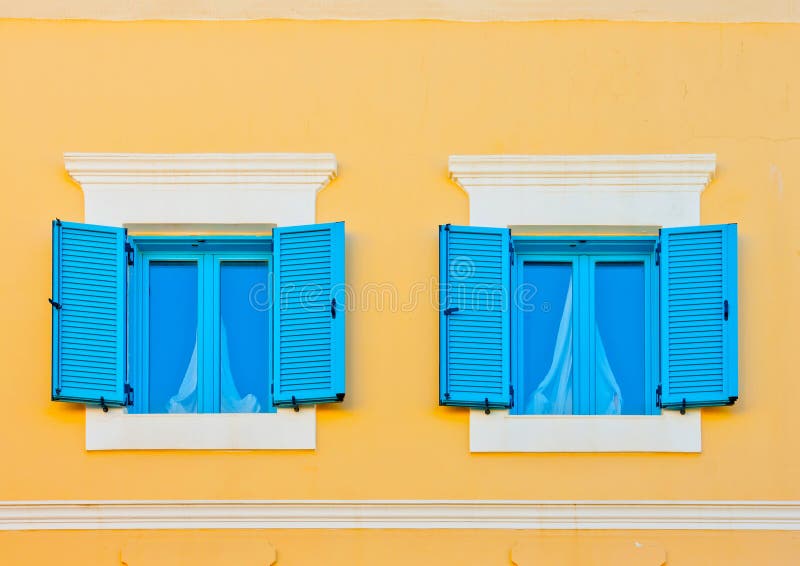 Blue windows stock image. Image of light, europe, blue - 23627515