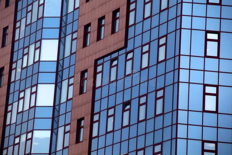 Blue Windows Building Background Day Light Stock Photo - Image of close ...