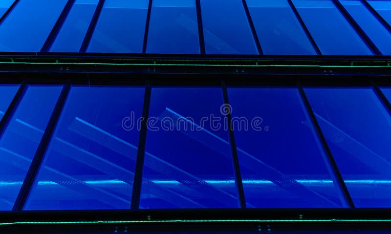 Blue windows and lamps stock image. Image of exterior - 107085903