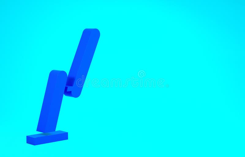 Blue Windscreen Wiper Icon Isolated on Blue Background. Minimalism ...