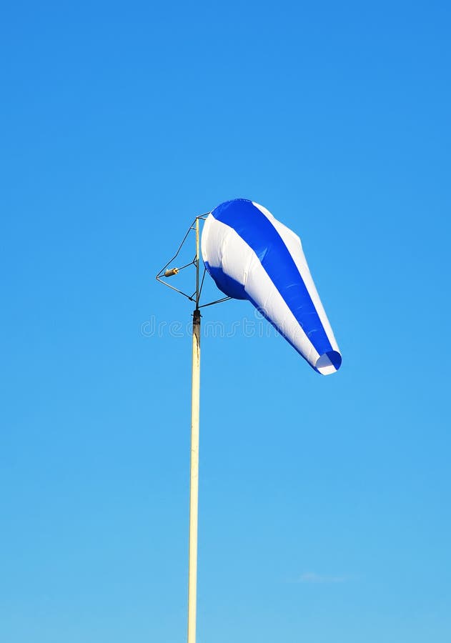 Blue windsock. stock image. Image of measurement, indicator - 53304871