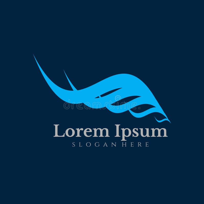 Blue wing logo stock vector. Illustration of vector - 281143613