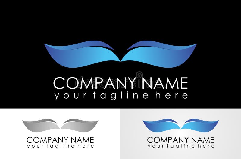 Blue wing logo stock vector. Illustration of blue, simple - 106945628