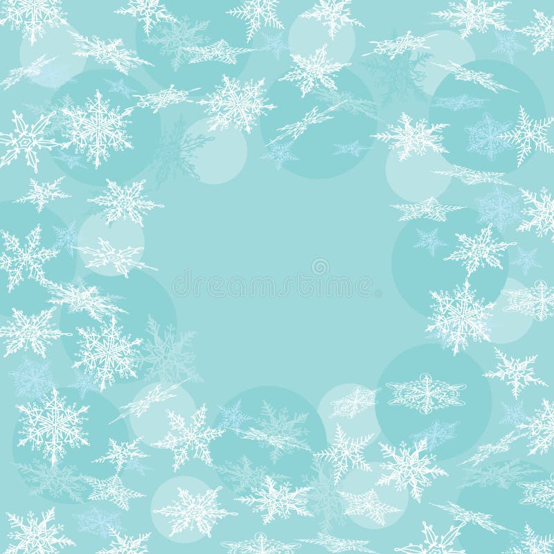 Blue Winter Background with Snowflakes. Vector Stock Vector ...