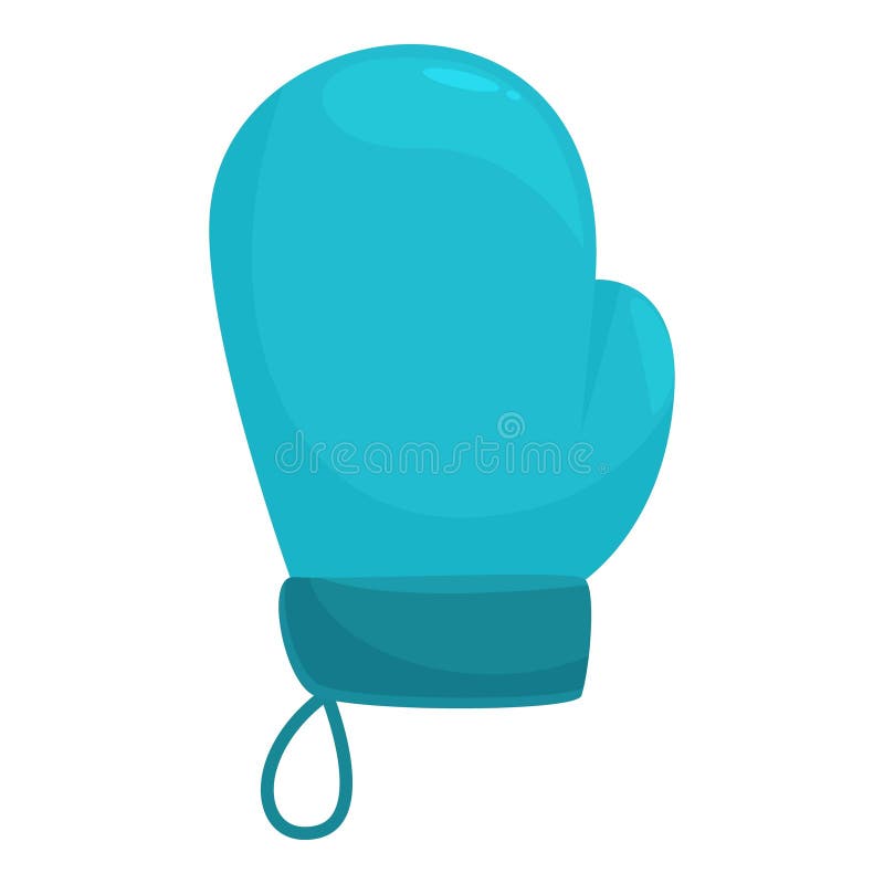 Blue Winter Mitten Hanging on String with Knot Stock Illustration ...