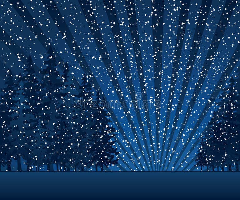 Blue winter scene stock vector. Illustration of blue - 16453428