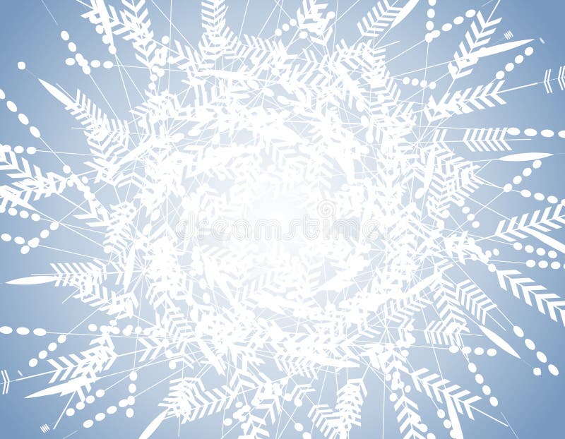 Blue Winter Snowflake Pattern Background Stock Image - Image of ...