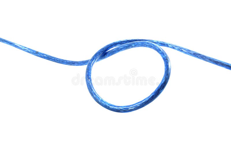 Blue Wire Cable of Usb and Adapter Isolated on White Background ...