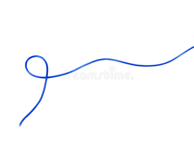 Blue Wire Cable of Usb and Adapter Isolated on White Background ...