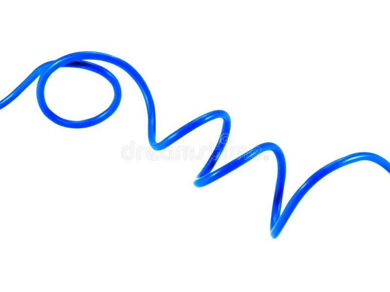 Blue Wire Cable of Usb and Adapter Isolated on White Background ...