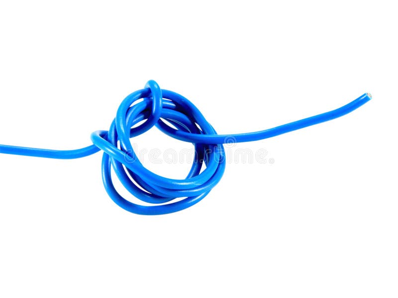 Blue Wire Cable of Usb and Adapter Isolated on White Background ...
