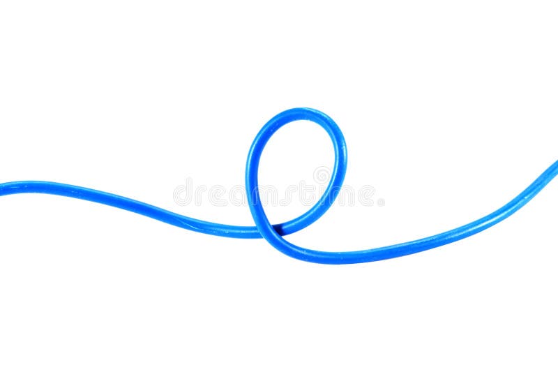 Blue Wire Cable of Usb and Adapter Isolated on White Background ...